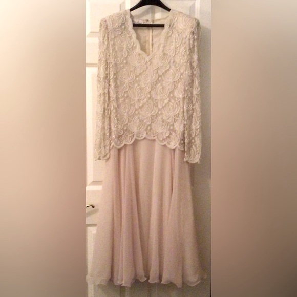 Lawrence Kozar | Dresses | Vintage Beaded Blush Colored Ls Dress No ...